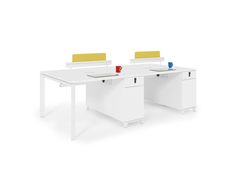 T White Series Modern Workstation Various Sizes | First Touch Furniture